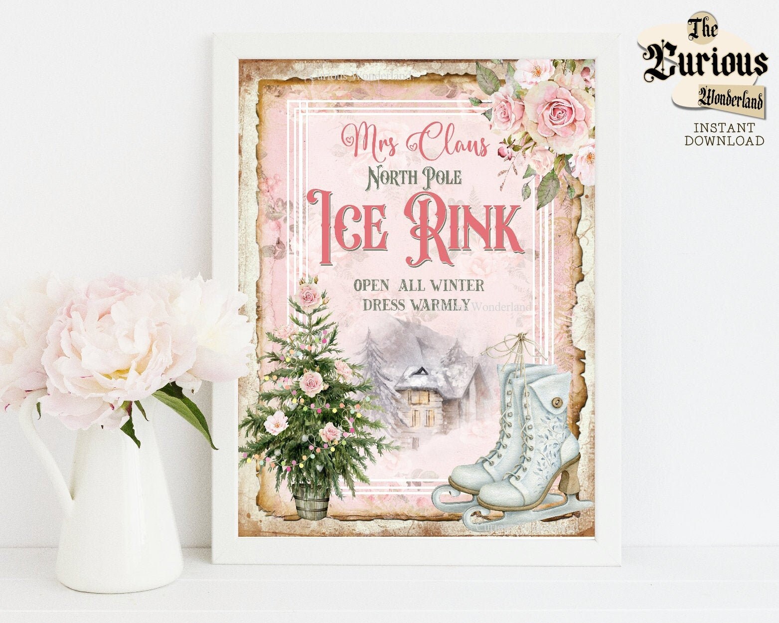 Mrs Claus Ice Rink Sign Digital Instant Download Christmas - Etsy