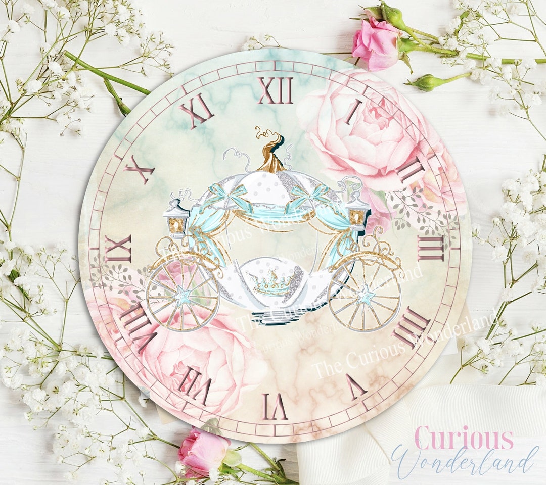Princess Clock, Printable Clock, Fairytale Princess Party Prop ...