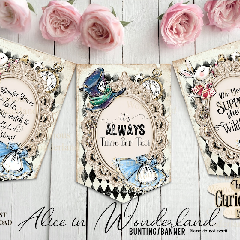 Wonderland Banner - Etsy