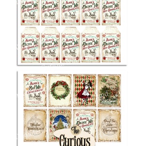 Alice in Wonderland Christmas Junk Journal, Printable, Digital Journal ...