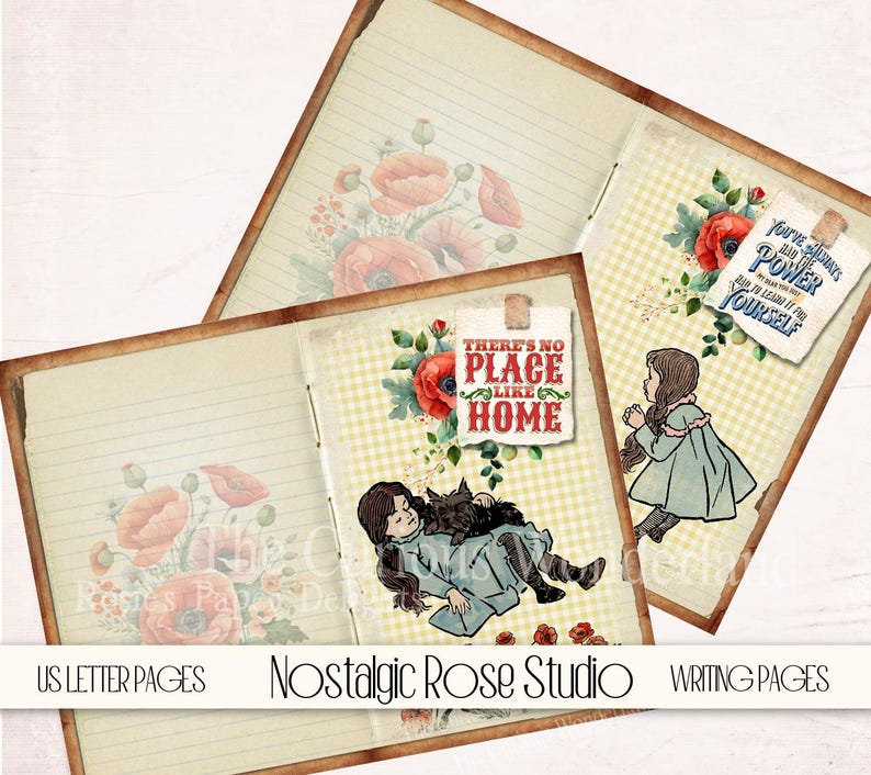 Wizard of Oz Writing Paper Printable Set – 6 Double Sided Journal Pages ...