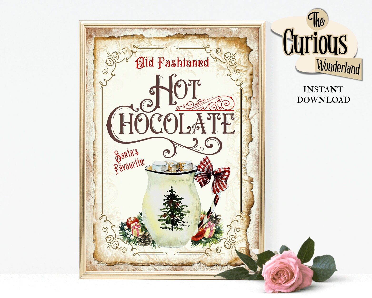 Christmas Hot Chocolate Sign Digital Instant Download | Etsy