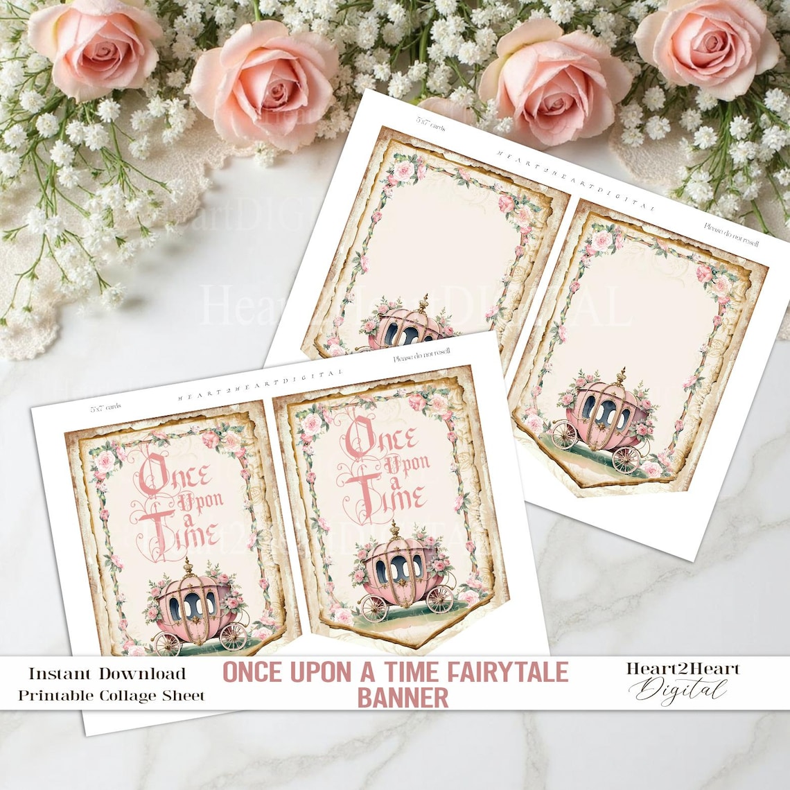 Once Upon A Time Fairytale Banner | Wedding Bunting | Bridal Shower ...