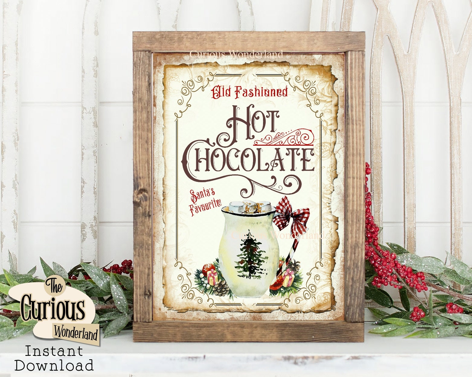 Christmas Hot Chocolate Sign Digital Instant Download | Etsy