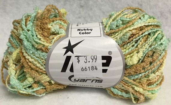 Ice Yarns Nubby Color Pale Green Yellow Tan 50gr | Etsy