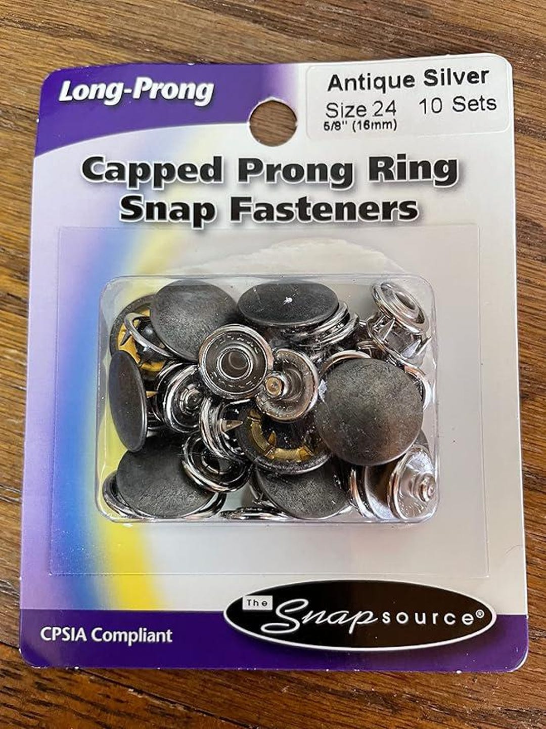 Snap Capped Prong Ring Snap Fasteners Size 24 5/8