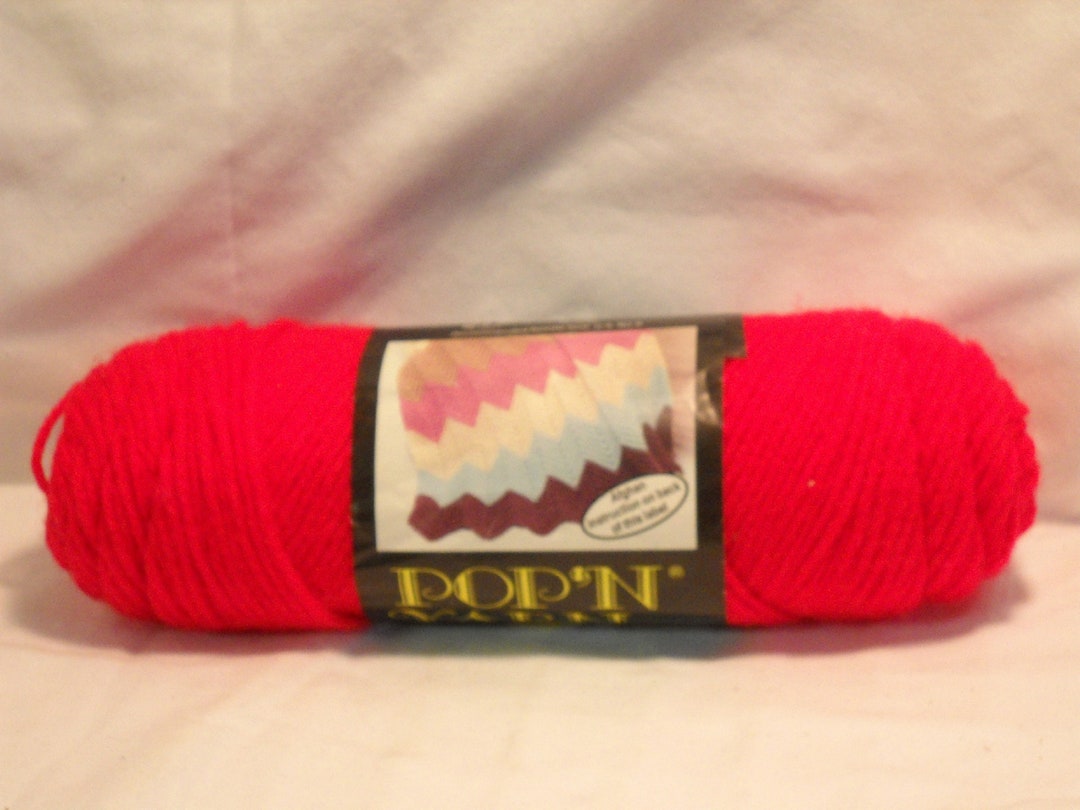Yarn Flame Red Pop'n Yarn Discontinued 1 Skein - Etsy