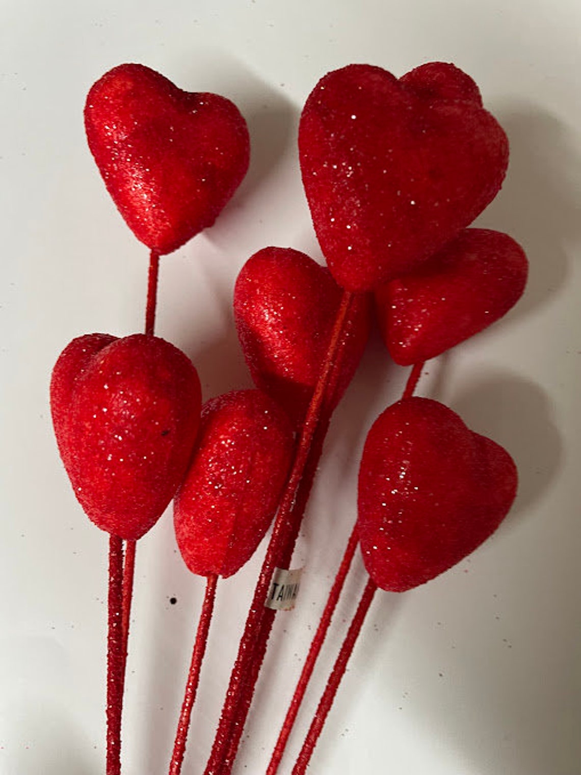 40mm 8 Pc Red Heart Pick - Etsy