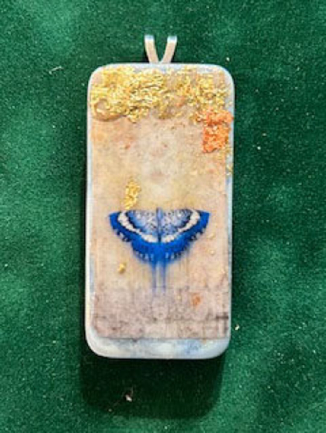 Papillion OOAK Altered Domino Pendant - Etsy