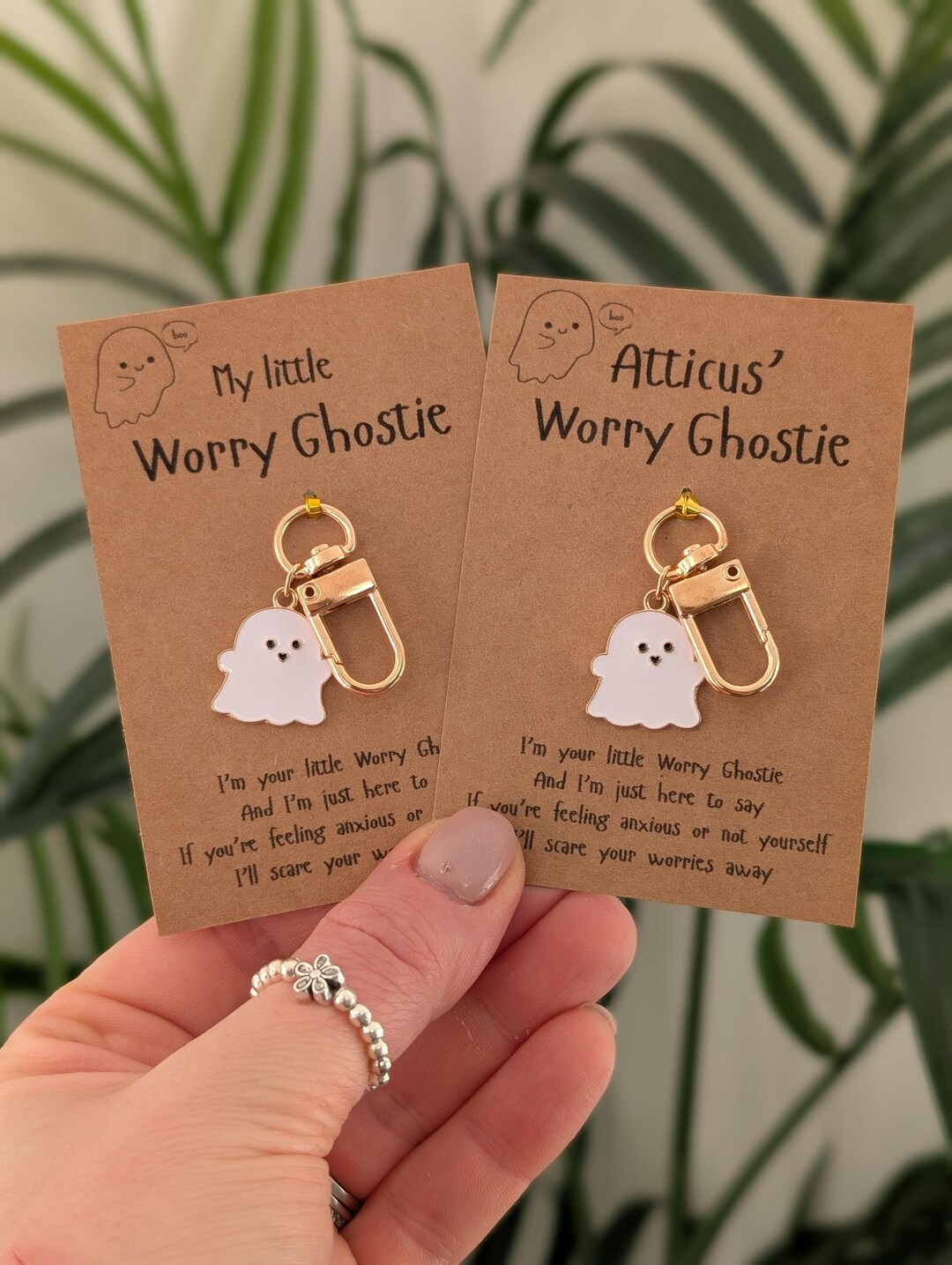 Worry Ghost Pocket Hug Keyring | Gift for Anxiety | Back to School Gift ...