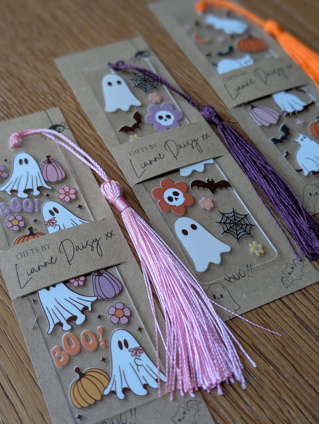 Halloween Themed Cute Bookmarks | Ghosts and Pumpkins Bookmark | Retro ...