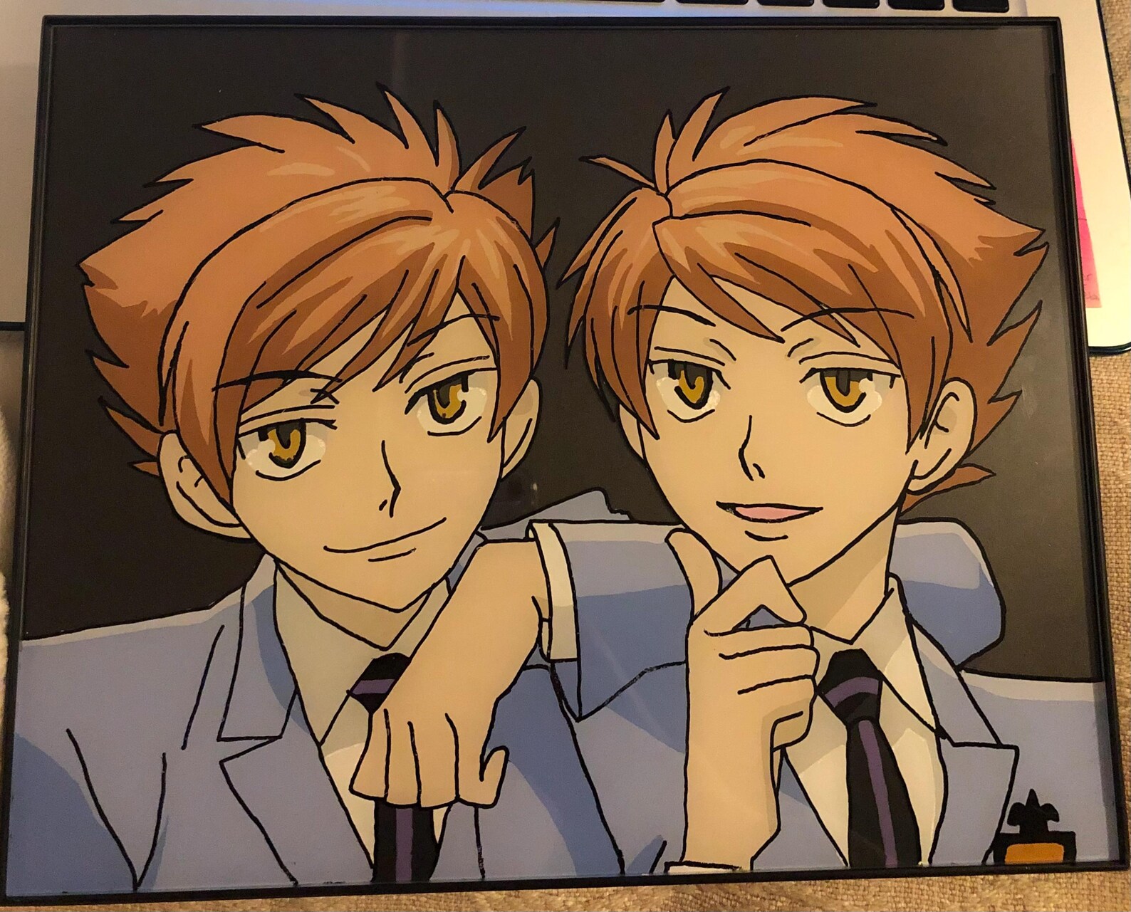 Custom Hand Painted Anime Glass Painting Wall Art - Etsy