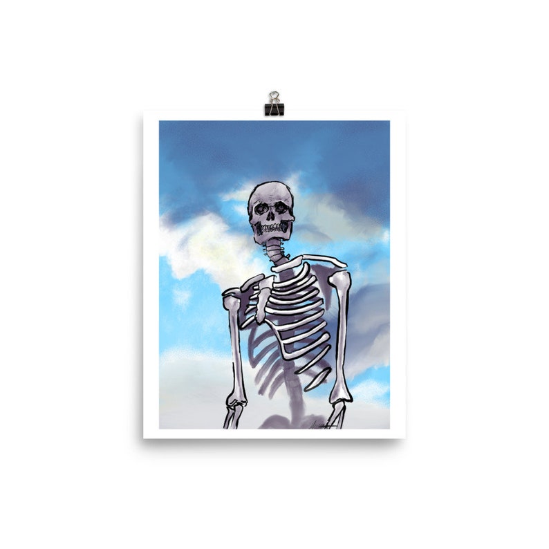 Big Boned Skeleton Poster Print - Etsy