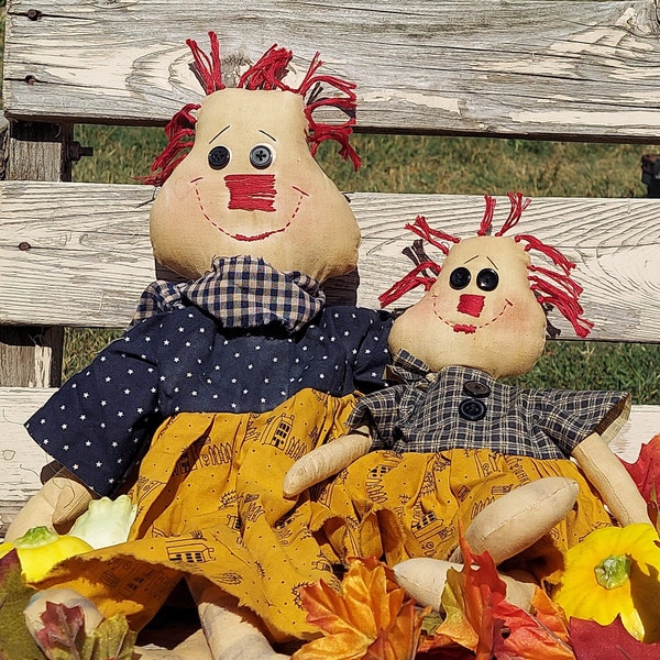 Primitive Rag Doll - Etsy