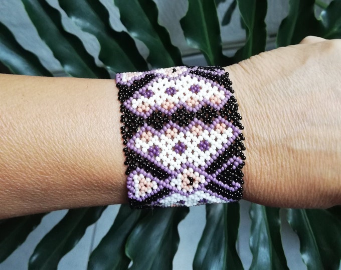 Mexican Bracelet Boho Bracelet Beadwork Bracelet Huichol - Etsy