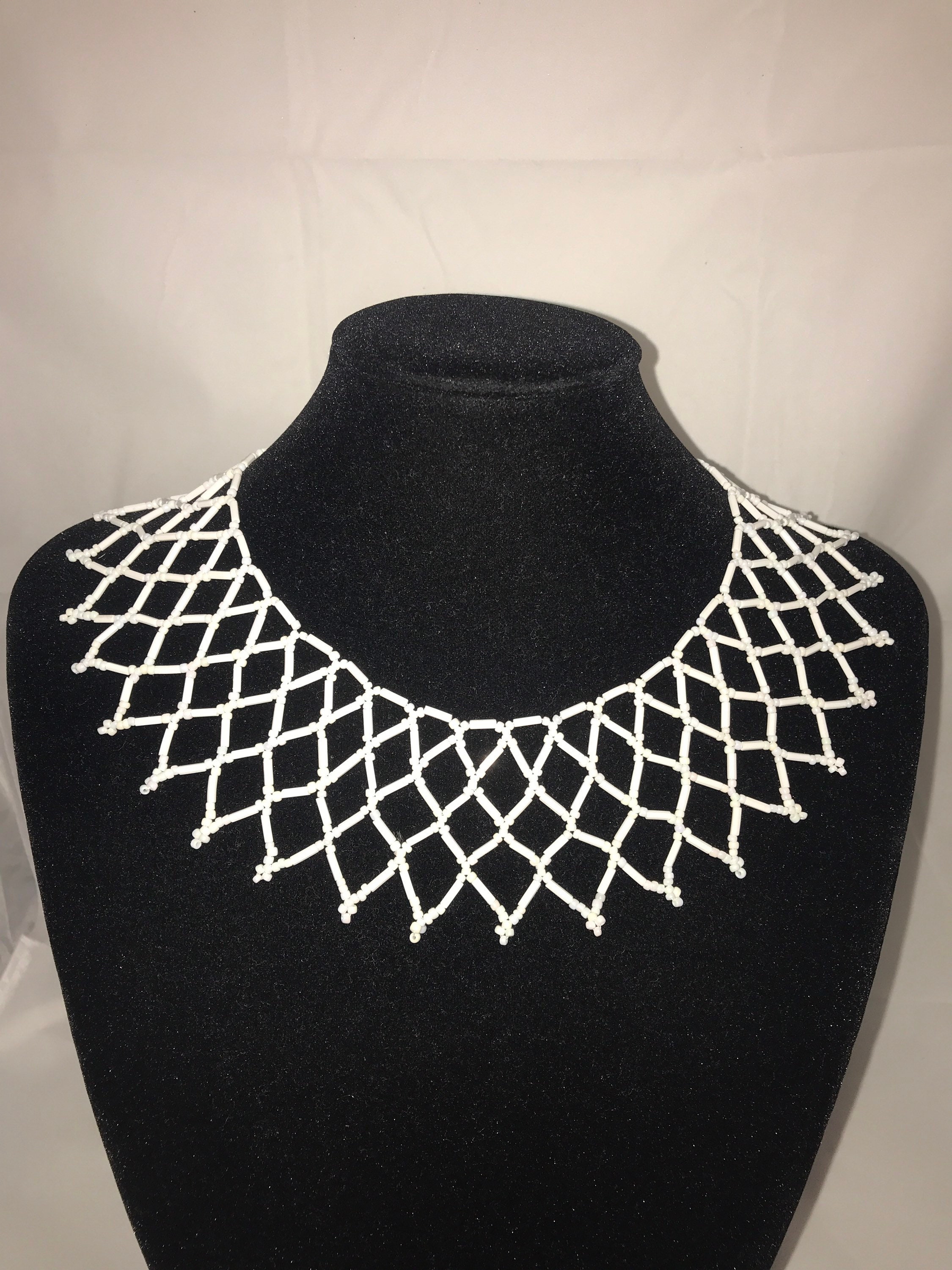 Wide Beaded Collar Necklace Made to Order FREE U.S. - Etsy