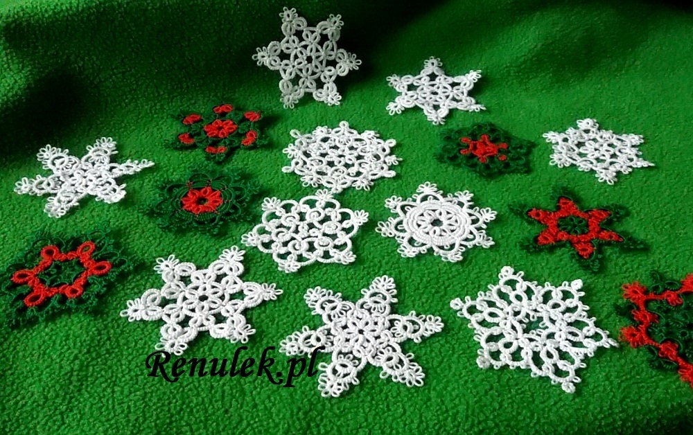 6 Mini Snowflakes2018 PDF Original Shuttle Tatting Pattern by - Etsy