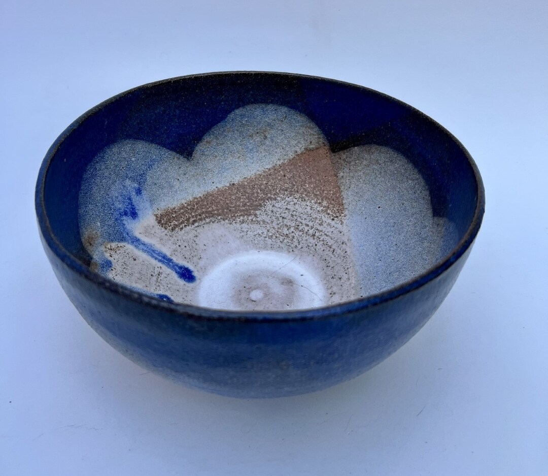 Bowl, Pottery Bowl, Handmade Pottery Bowl, Blue Bowl, Blue Pottery Bowl ...