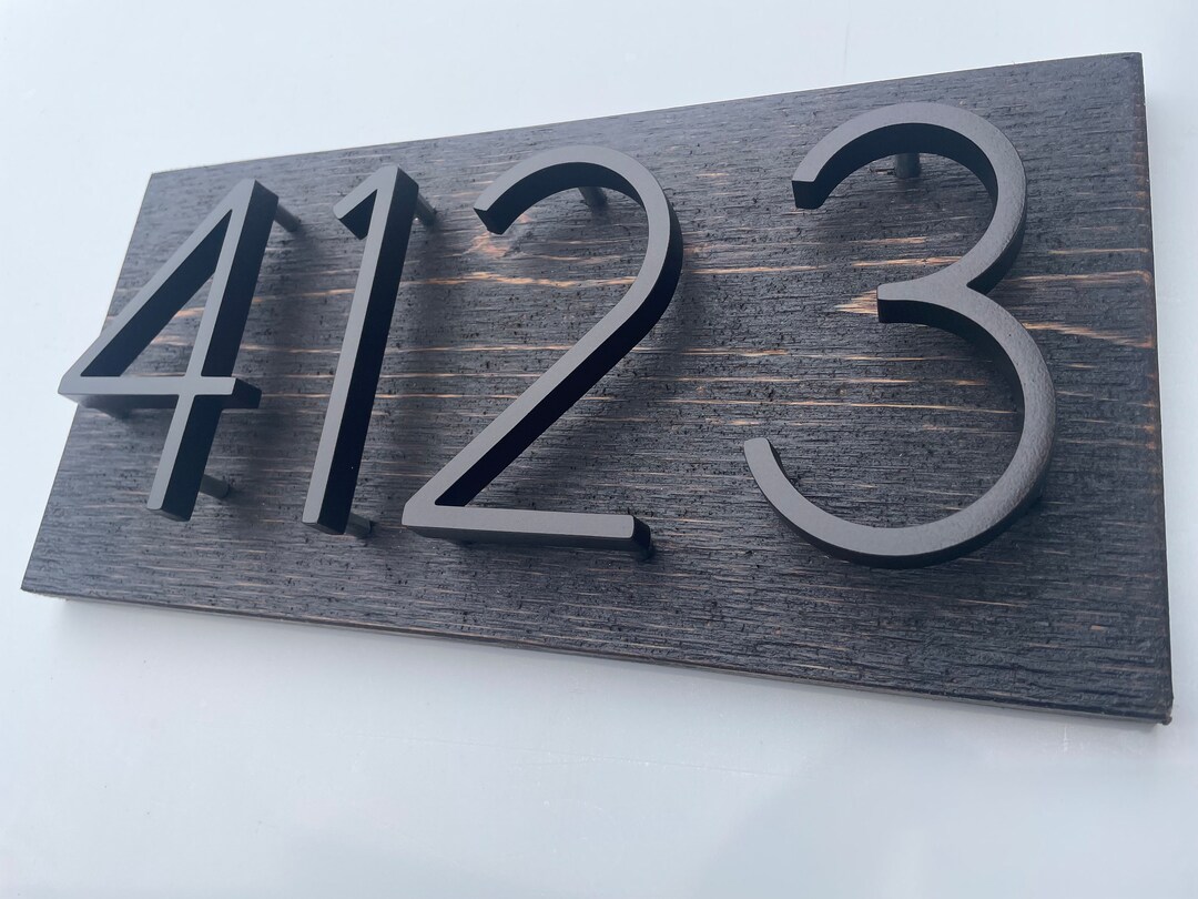 Modern Address Signs Modern House Number Sign Modern House Numbers ...