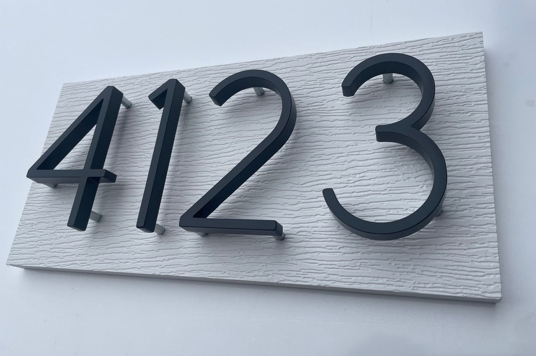 Modern Address Sign Modern House Number Sign Modern House Numbers ...