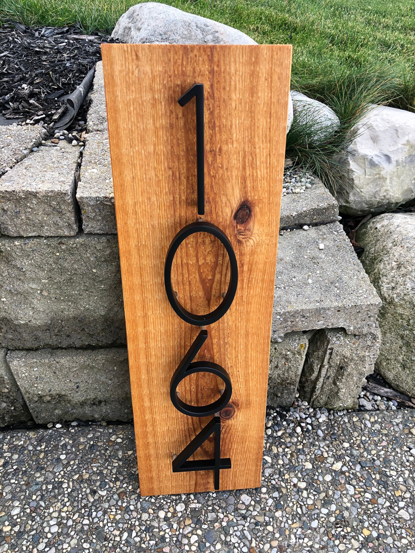 Vertical House Numbers Sign Modern Floating House Numbers - Etsy