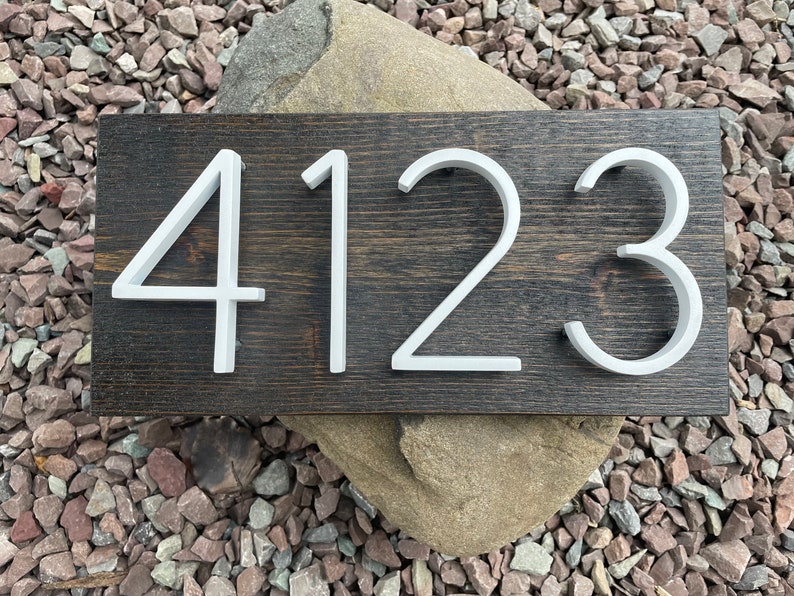 Modern Address Signs Modern House Number Sign Modern House - Etsy