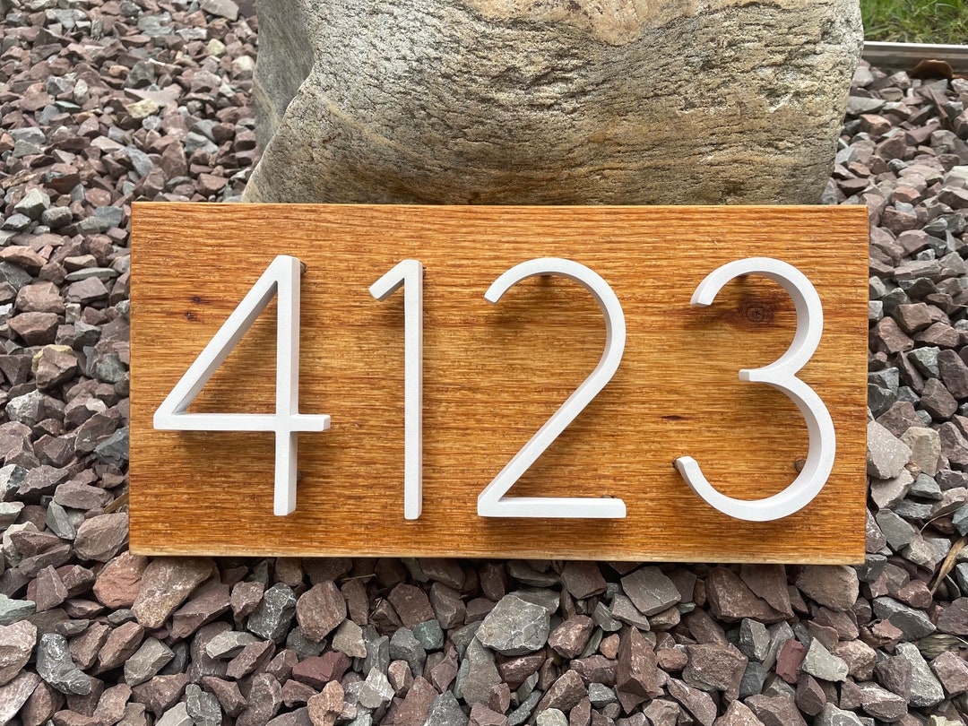 Modern Address Sign Modern House Number Sign Modern House Numbers ...