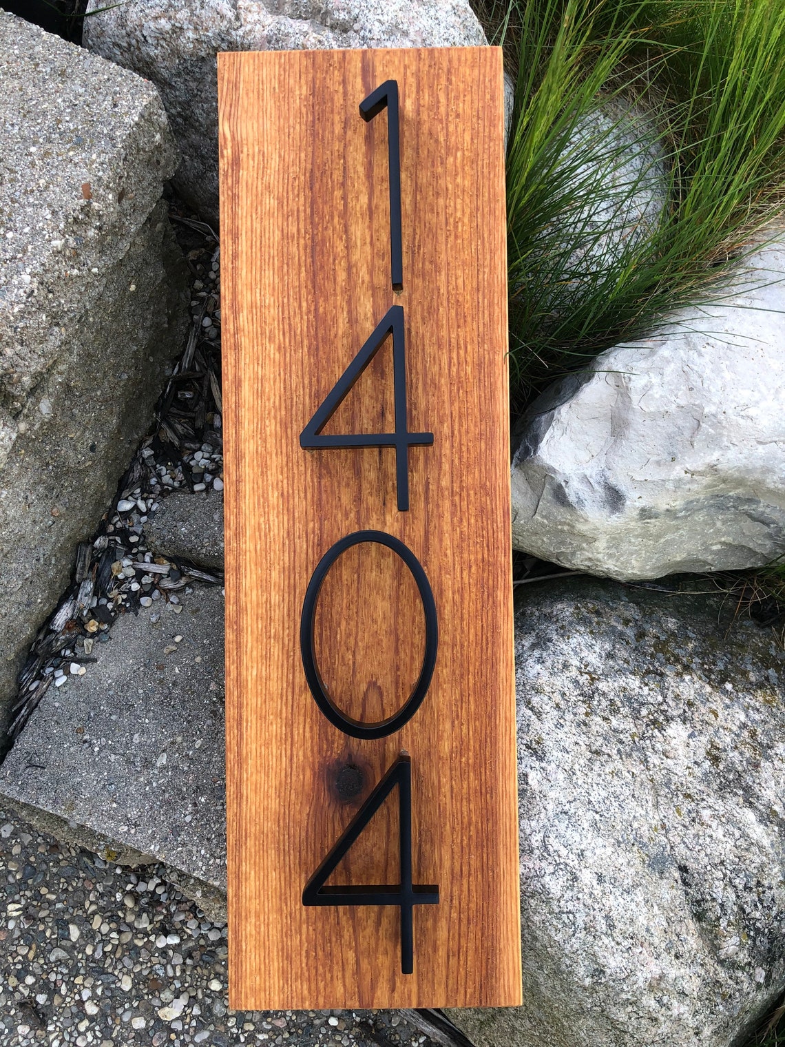 Vertical House Numbers Sign Modern Floating House Numbers - Etsy