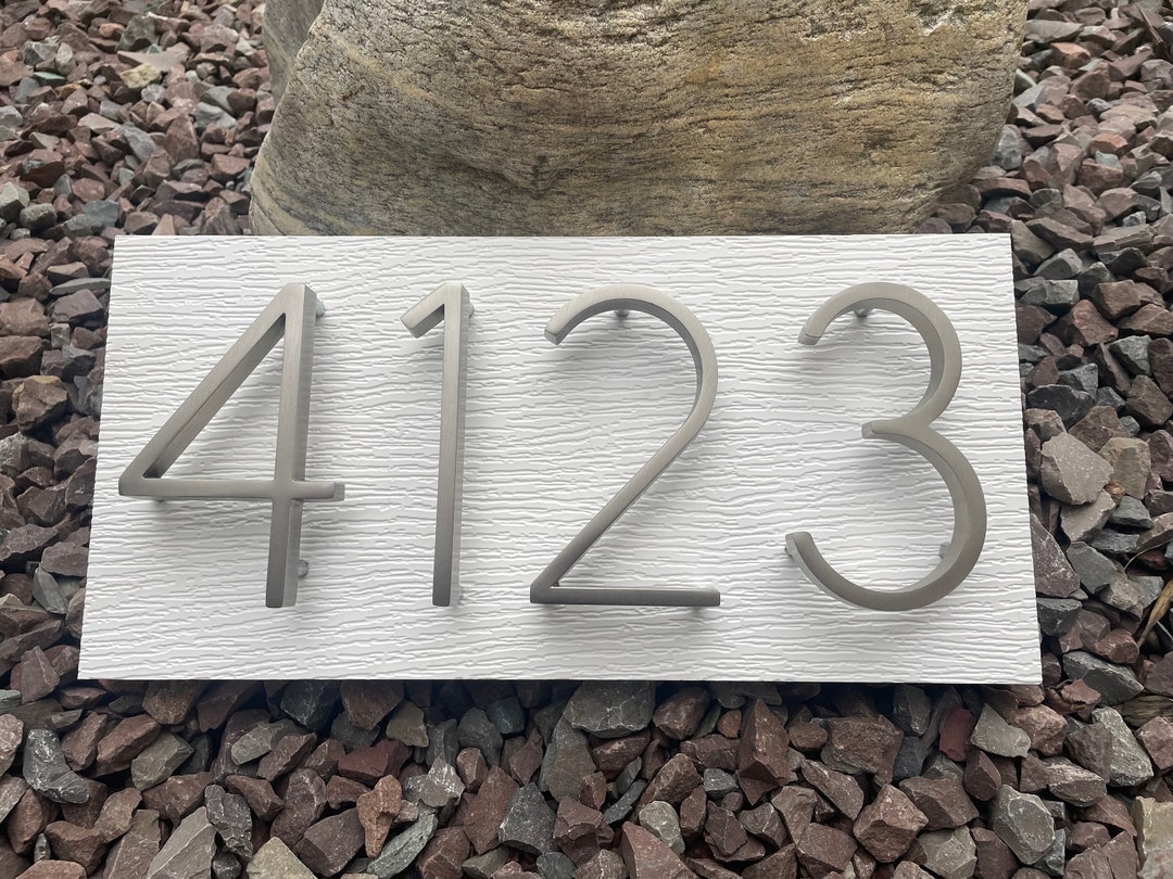 Modern Address Sign Modern House Number Sign Modern House Numbers ...