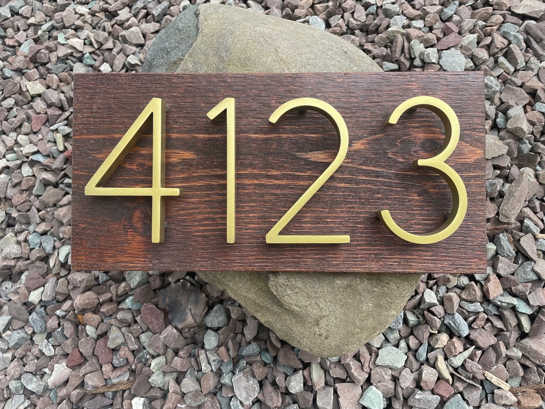 Modern Address Signs Modern House Number Sign Modern House - Etsy