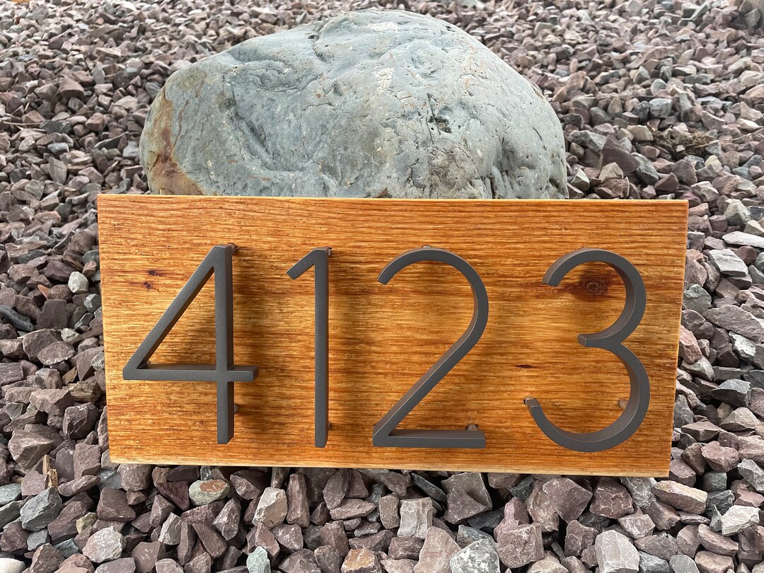 Modern Address Sign Modern House Number Sign Modern House Numbers ...