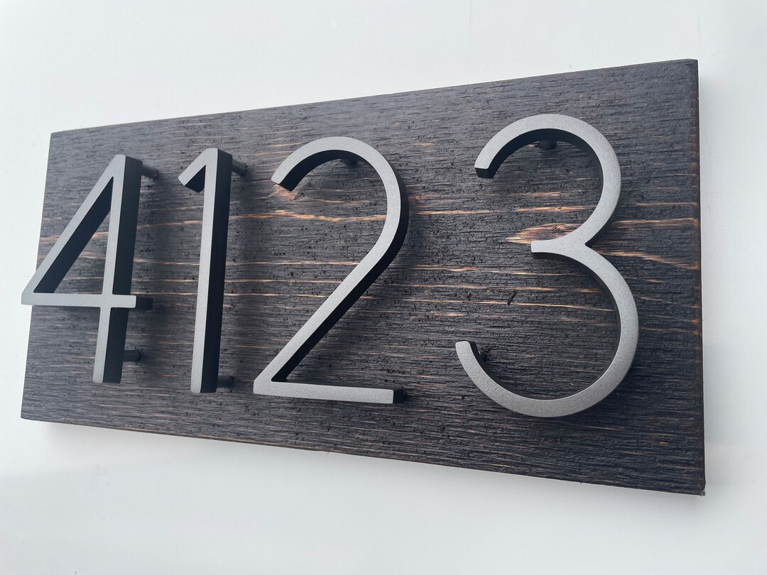Modern Address Signs Modern House Number Sign Modern House Numbers ...