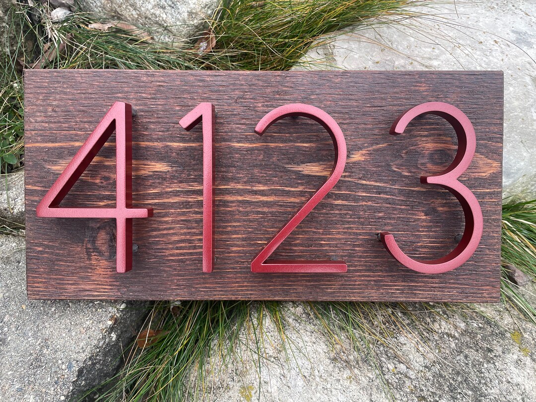 Modern Address Sign Modern House Number Sign Modern House Numbers ...