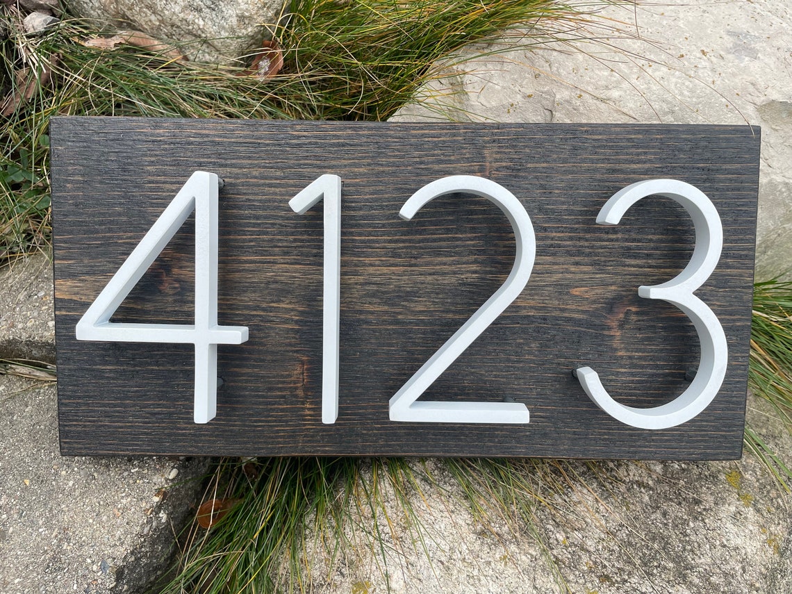 Modern Address Signs Modern House Number Sign Modern House - Etsy