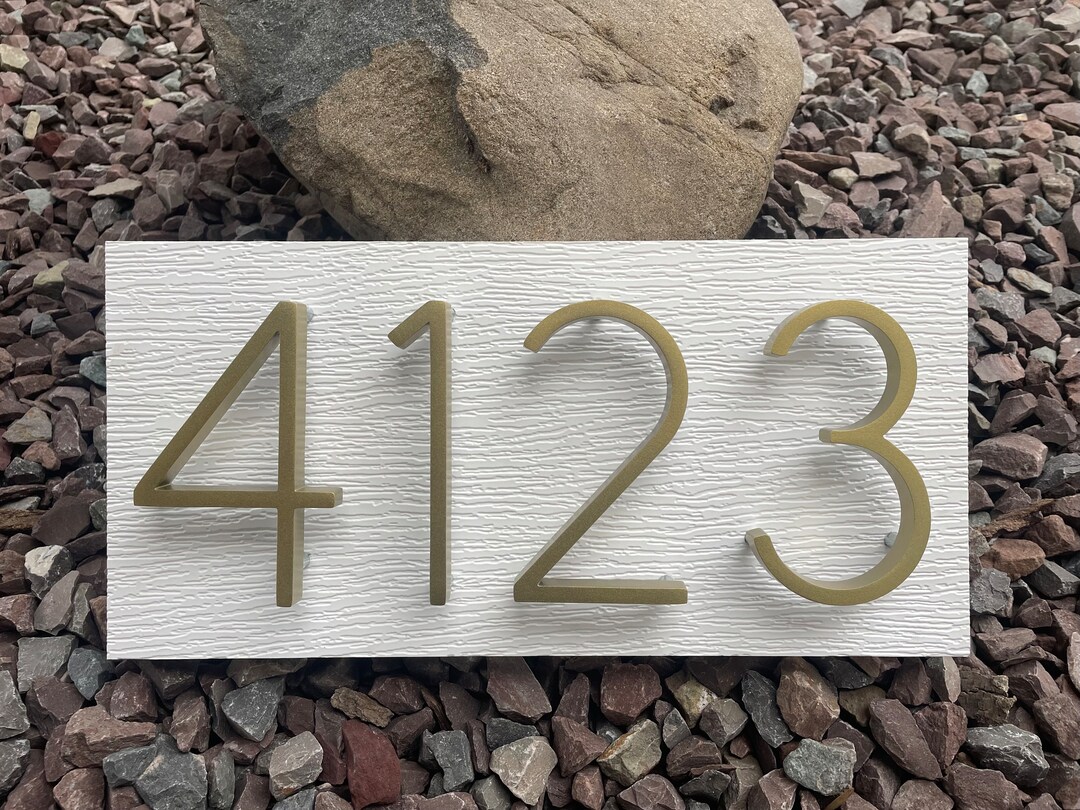 Modern Address Sign Modern House Number Sign Modern House Numbers ...