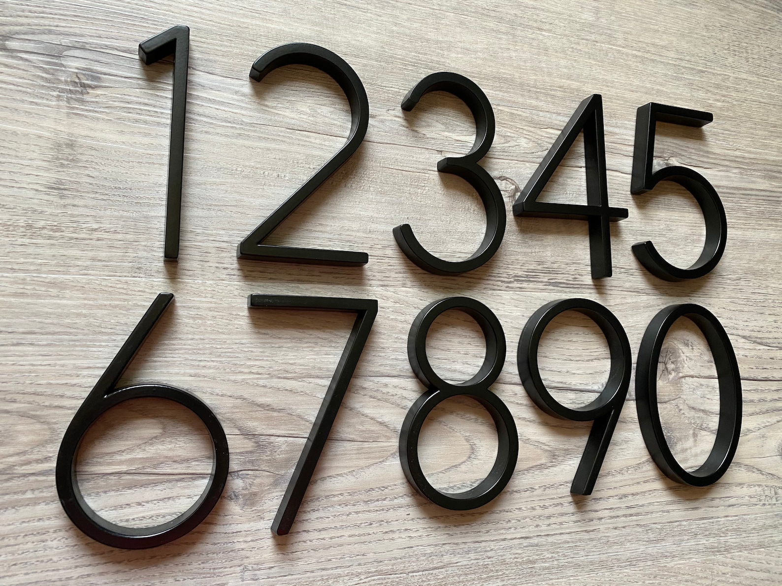 Modern House Numbers | NUMBERS ONLY | Modern Address Numbers | Floating ...