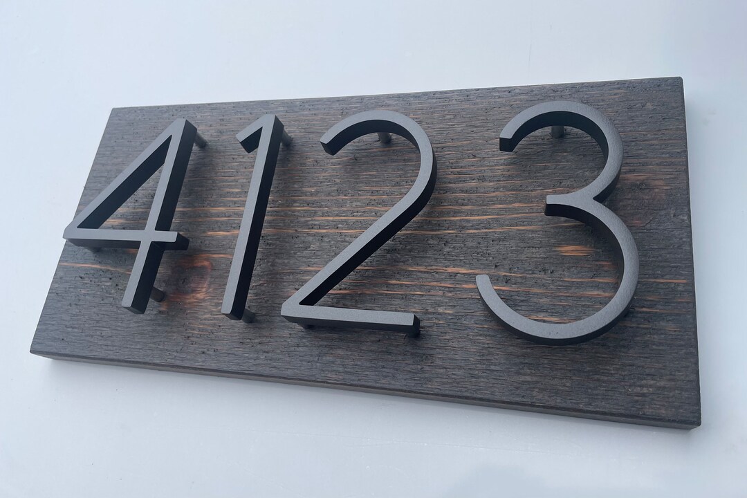 Modern Address Sign Modern House Number Sign Modern House Numbers ...