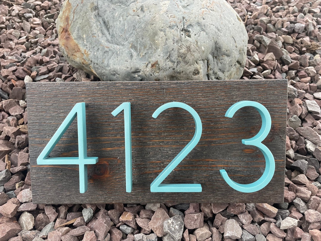 Modern Address Sign Modern House Number Sign Modern House Numbers ...