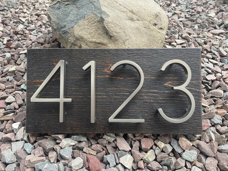 Modern Address Signs Modern House Number Sign Modern House - Etsy