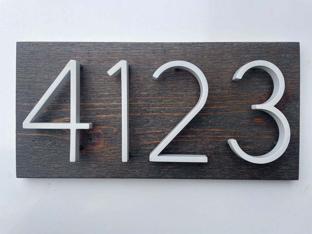 Modern Address Sign | Modern House Number Sign | Modern House Numbers ...