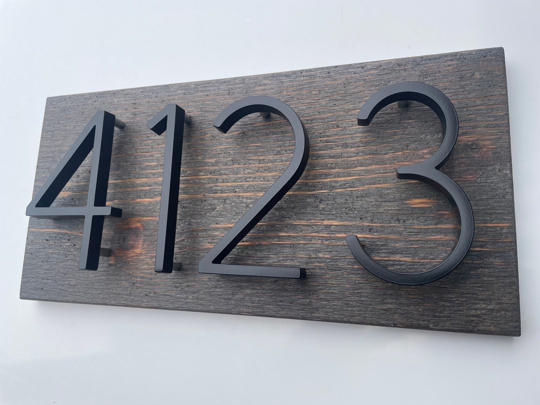 Modern Address Signs Modern House Number Sign Modern House Numbers ...