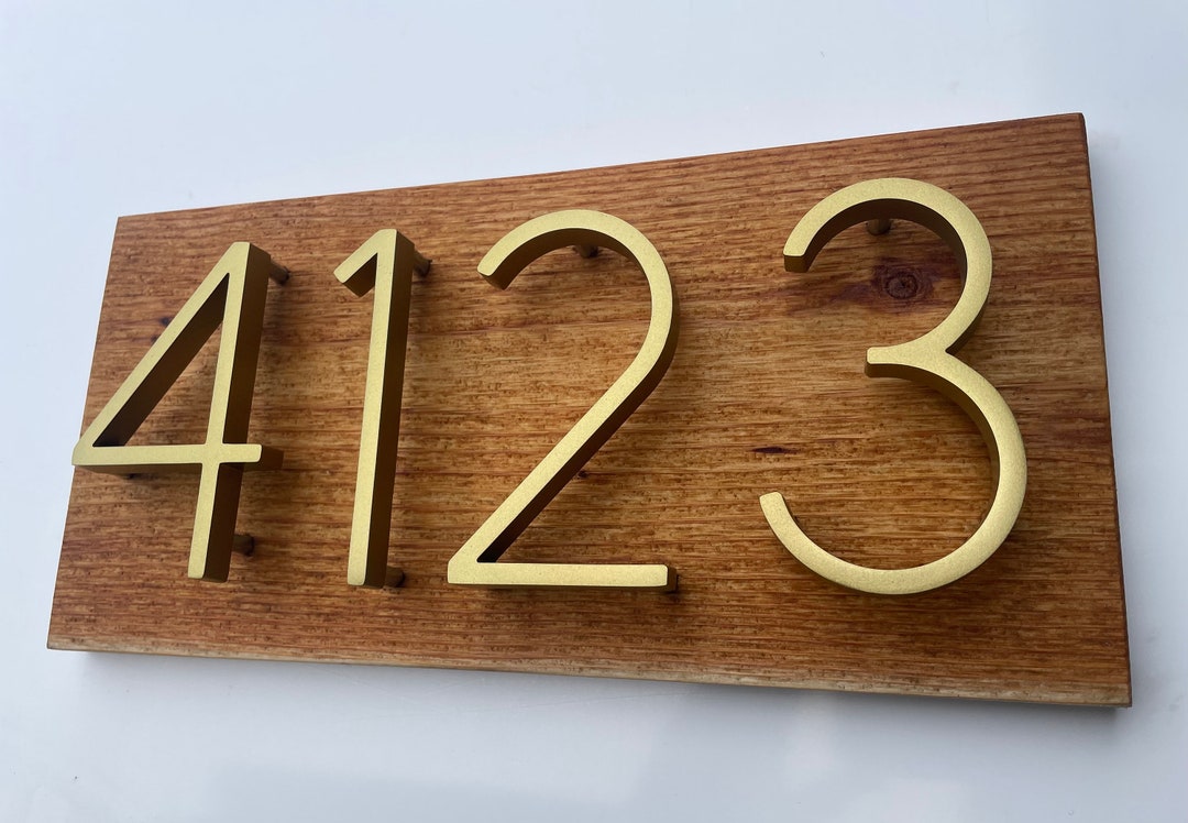Modern Address Signs Modern House Number Sign Modern House Numbers ...