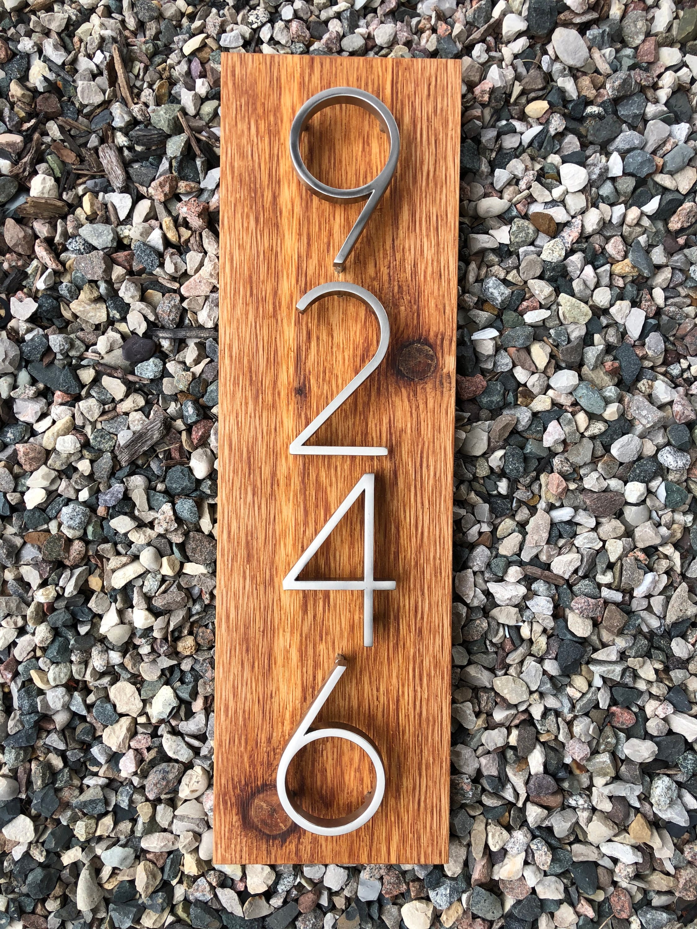 Vertical House Numbers Sign Modern Floating House Numbers - Etsy