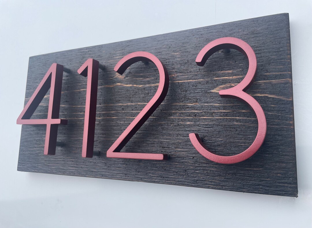 Modern Address Signs | Modern House Number Sign | Modern House Numbers ...