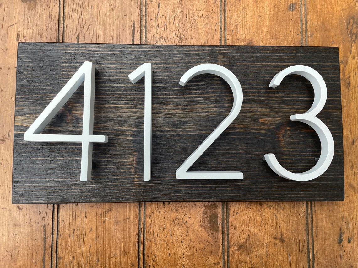 Modern Address Signs Modern House Number Sign Modern House - Etsy
