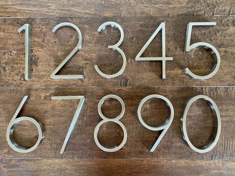Modern House Numbers | NUMBERS ONLY | Modern Address Numbers | Modern ...