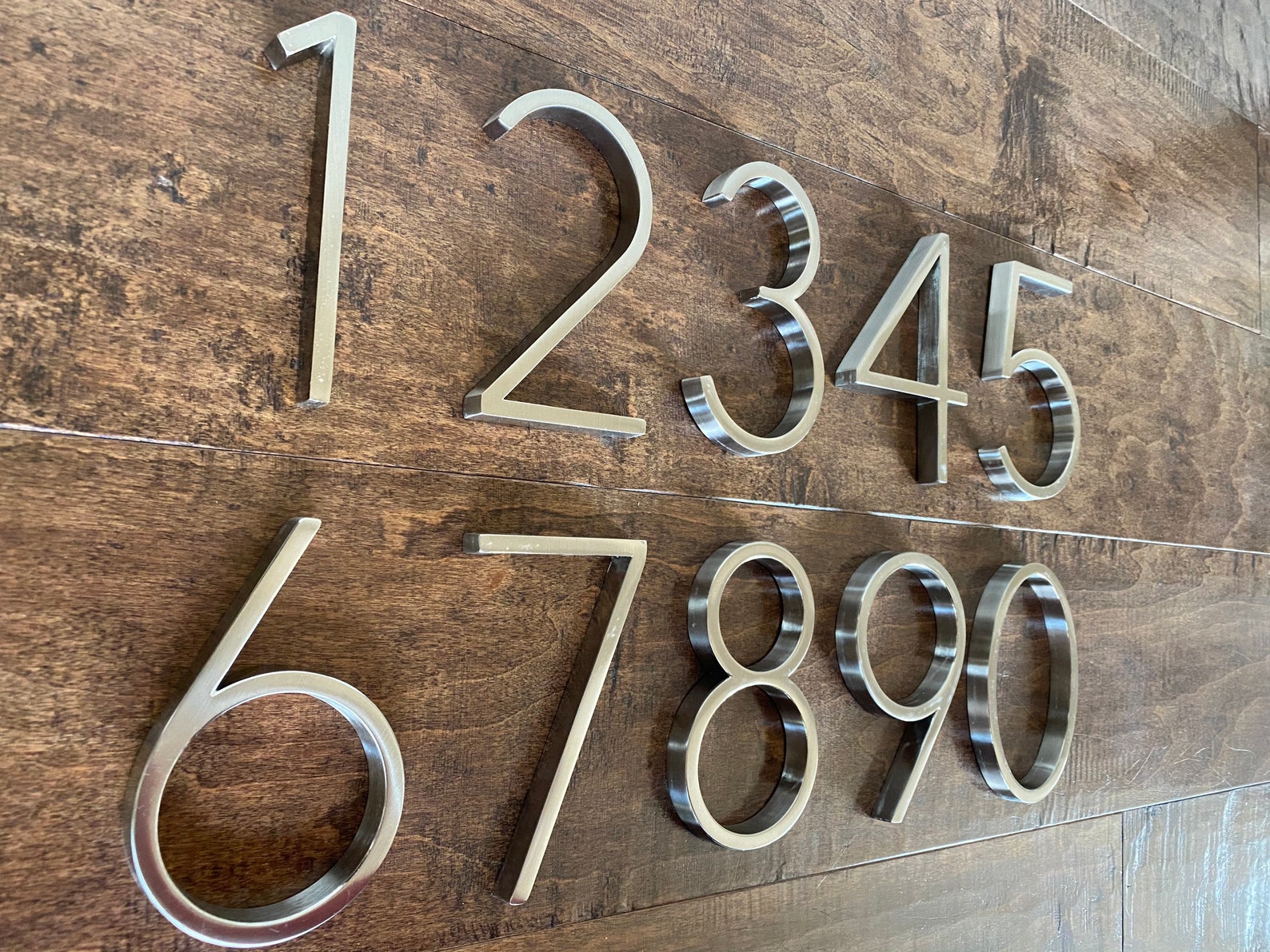 Modern House Numbers NUMBERS ONLY Modern Address Numbers Floating House ...