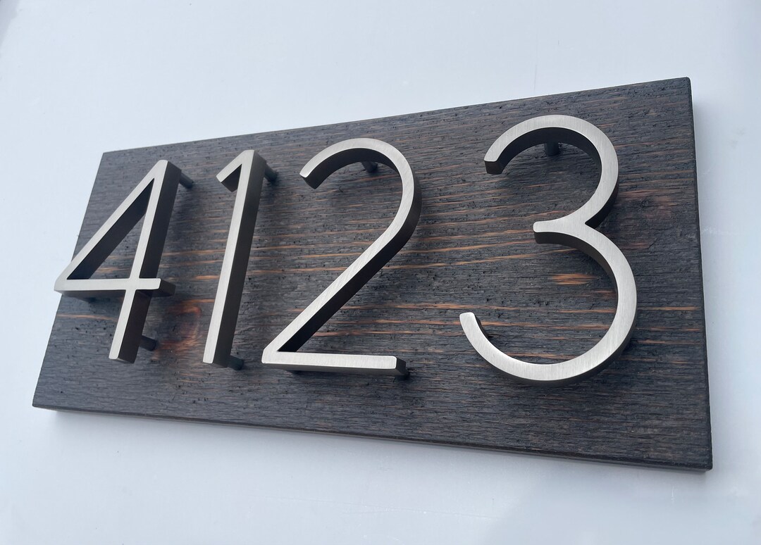 Modern Address Signs Modern House Number Sign Modern House - Etsy