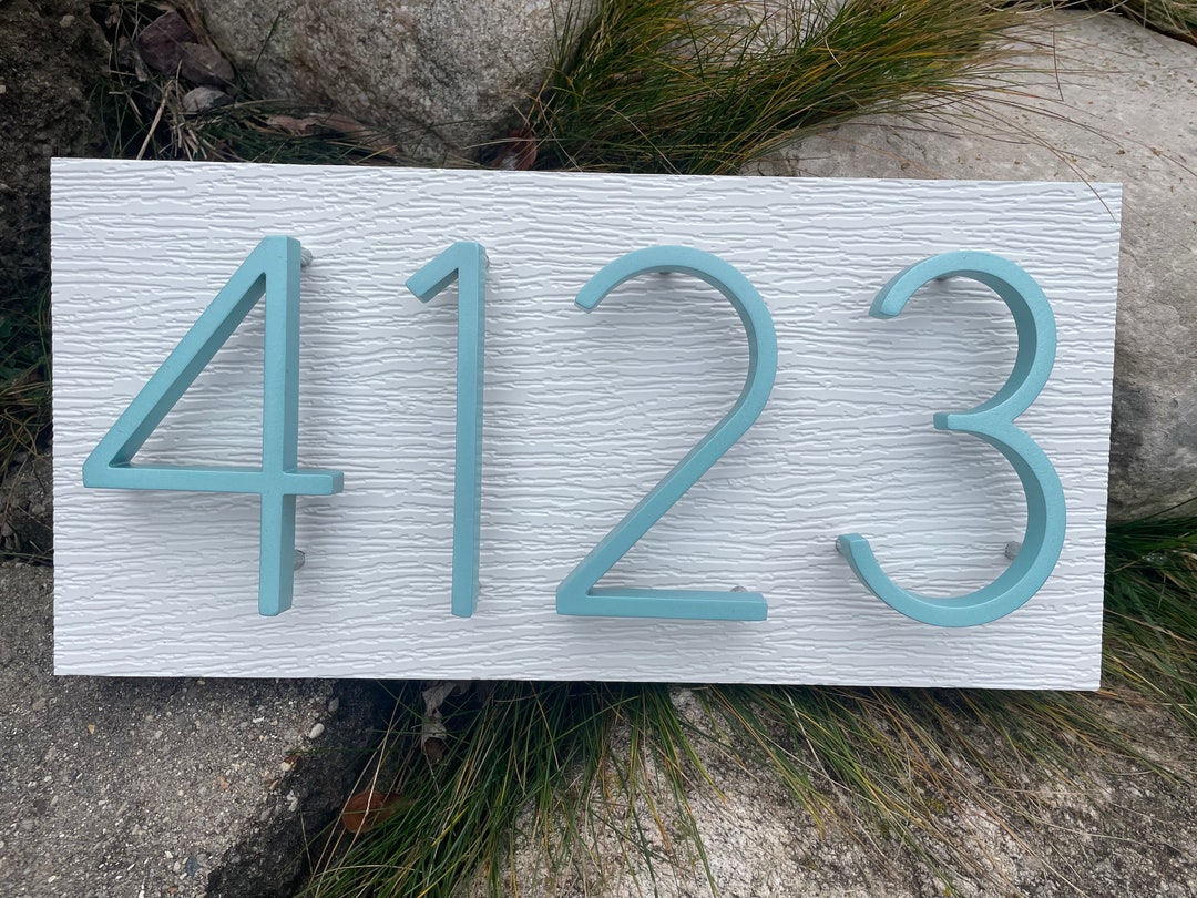Modern Address Sign Modern House Number Sign Modern House Numbers ...