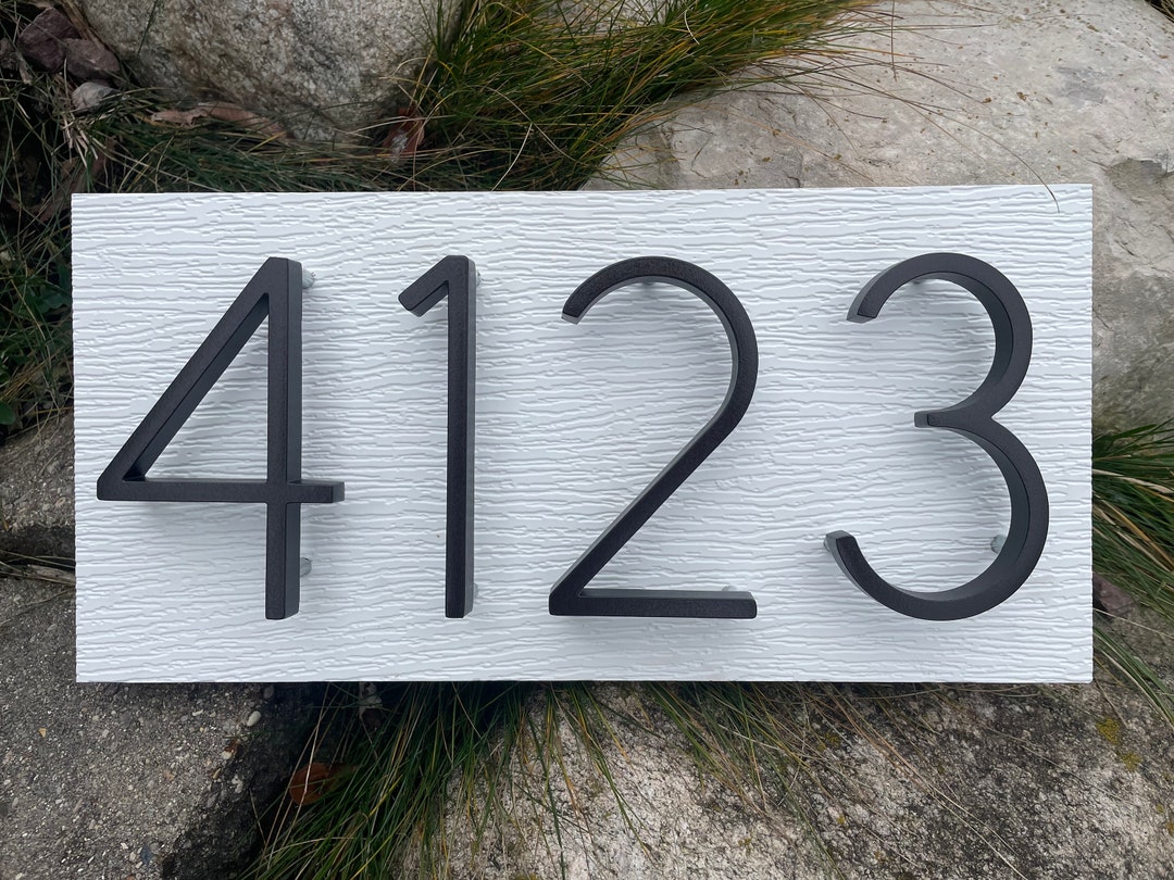 Modern Address Signs Modern House Number Sign Modern House Numbers ...